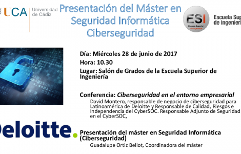 Presentación del Máster en Seguridad Informática Ciberseguridad ...